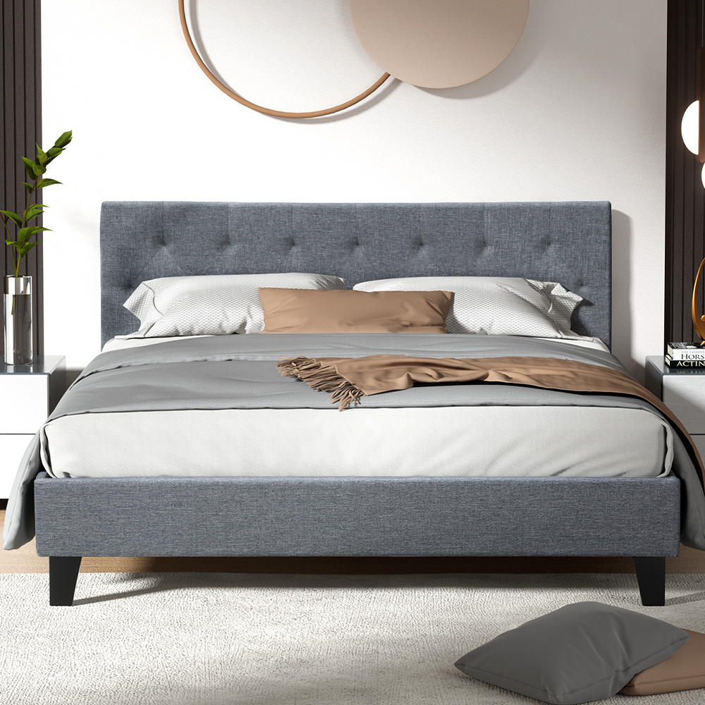 Artiss Bed Frame Queen Size Grey VANKE Co Clearance Australia